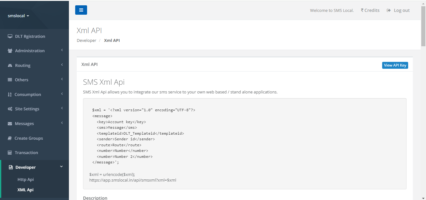 Developer - smslocal